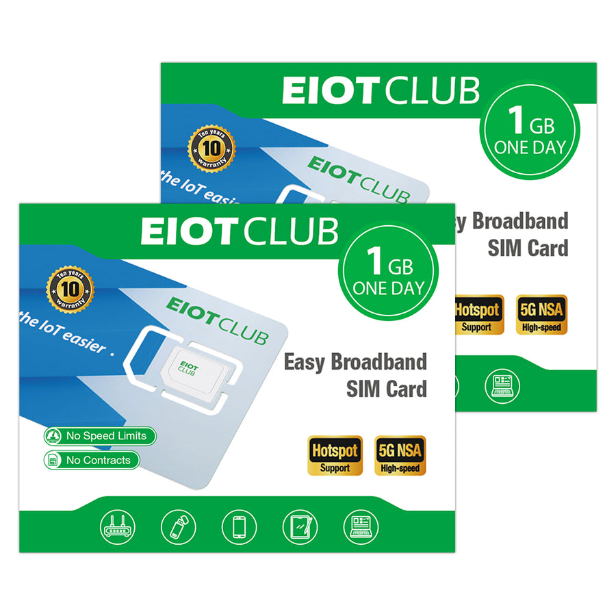 EIOTCLUB Easy Broadband SIM Card, 5G LTE Prepaid Data SIM Card, Mifi ...
