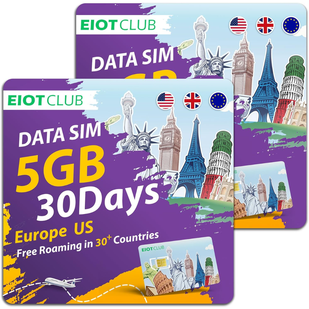 EIOTCLUB Prepaid Europe SIM Card | 4G/5G in 37 European Countries and ...