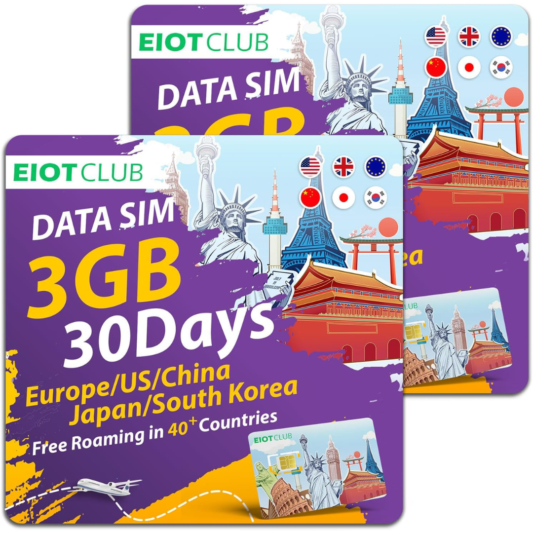 EIOTCLUB Prepaid Europe SIM Card | 4G/5G in 37 European Countries and ...